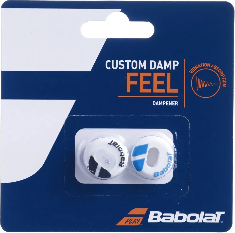 Babolat Custom Damp Feel Vibration Dampener x2 (White/Blue)