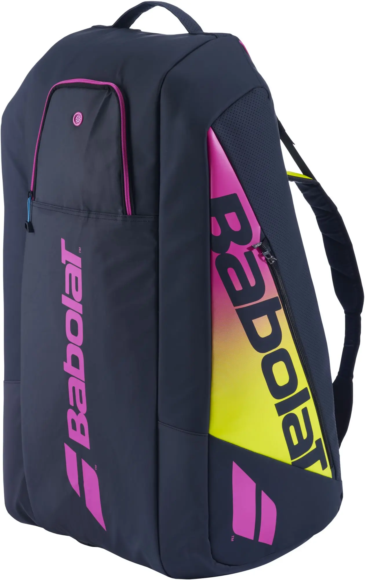 Babolat Pure Aero Rafa Racquet Holder x12 Tennis Bag (Dark Navy/Yellow ...