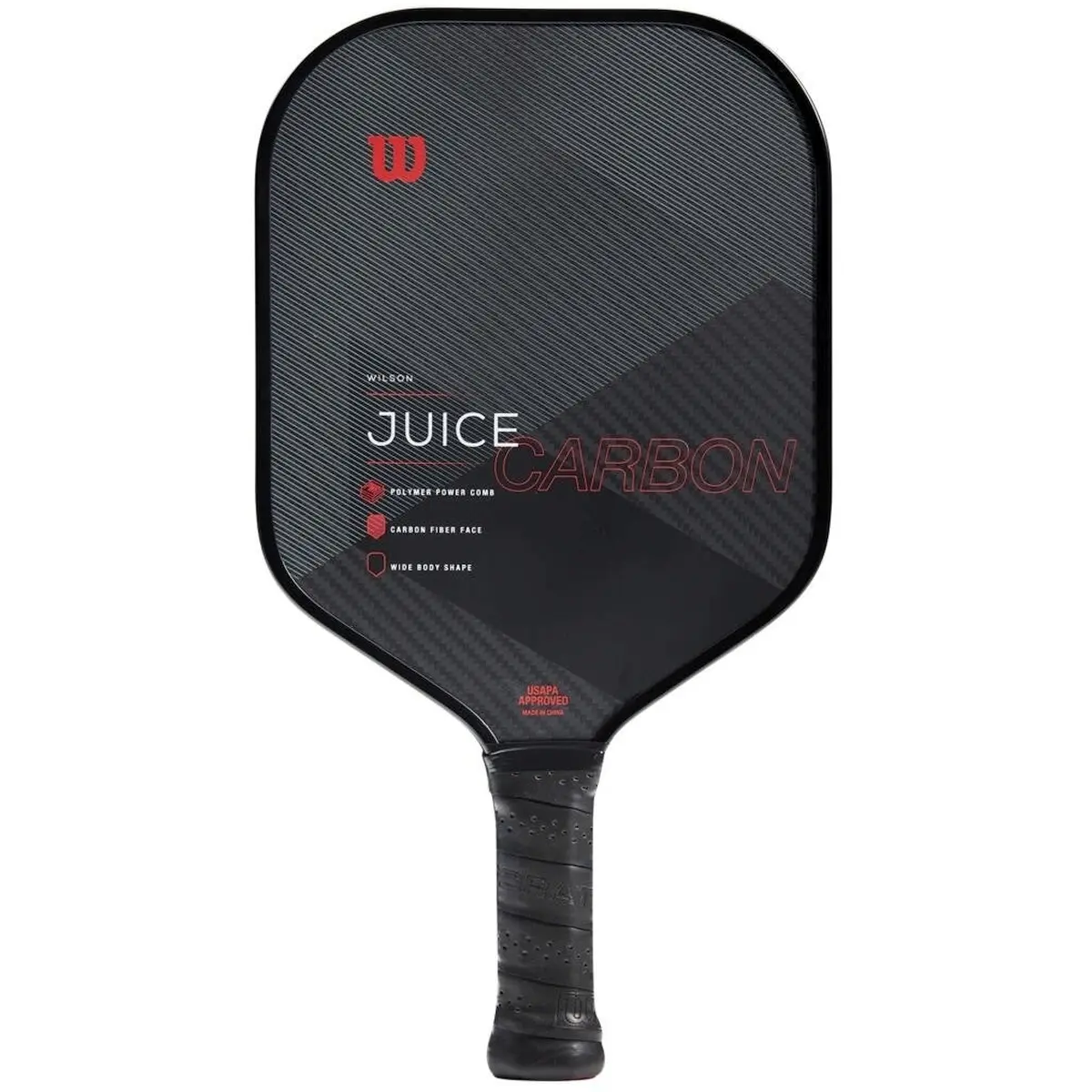 Wilson Juice Carbon Pickleball Paddle (Black/Red)