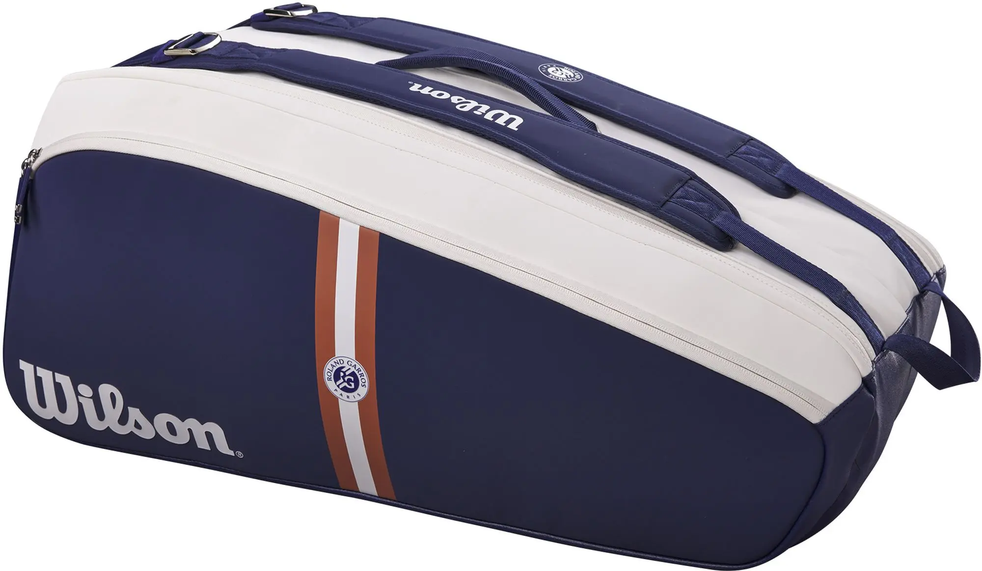 Wilson Roland Garros Super Tour 9 Pack Tennis Bag (Navy/White/Clay)