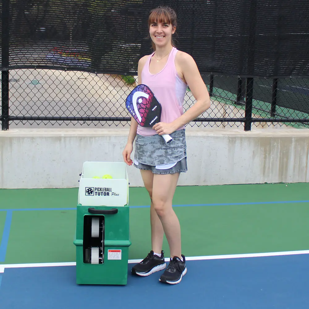 The Pickleball Tutor Plus Portable Ball Machine (Random Oscillation)