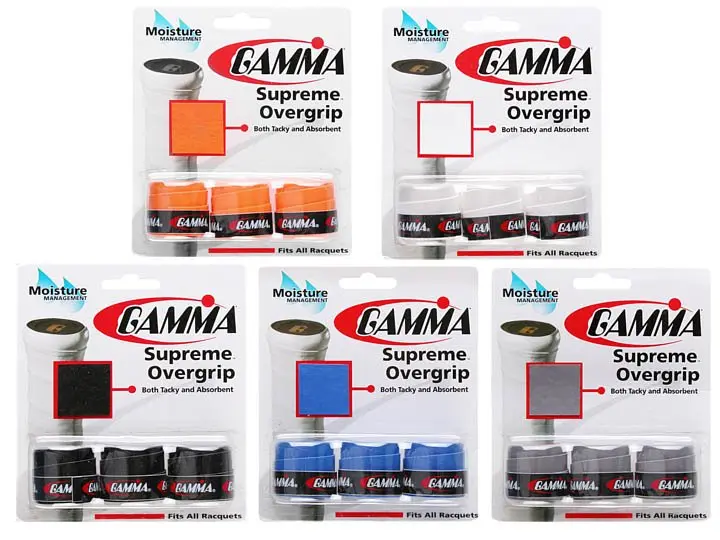 Gamma Supreme Overgrip 3-Pack (Assorted Colors)
