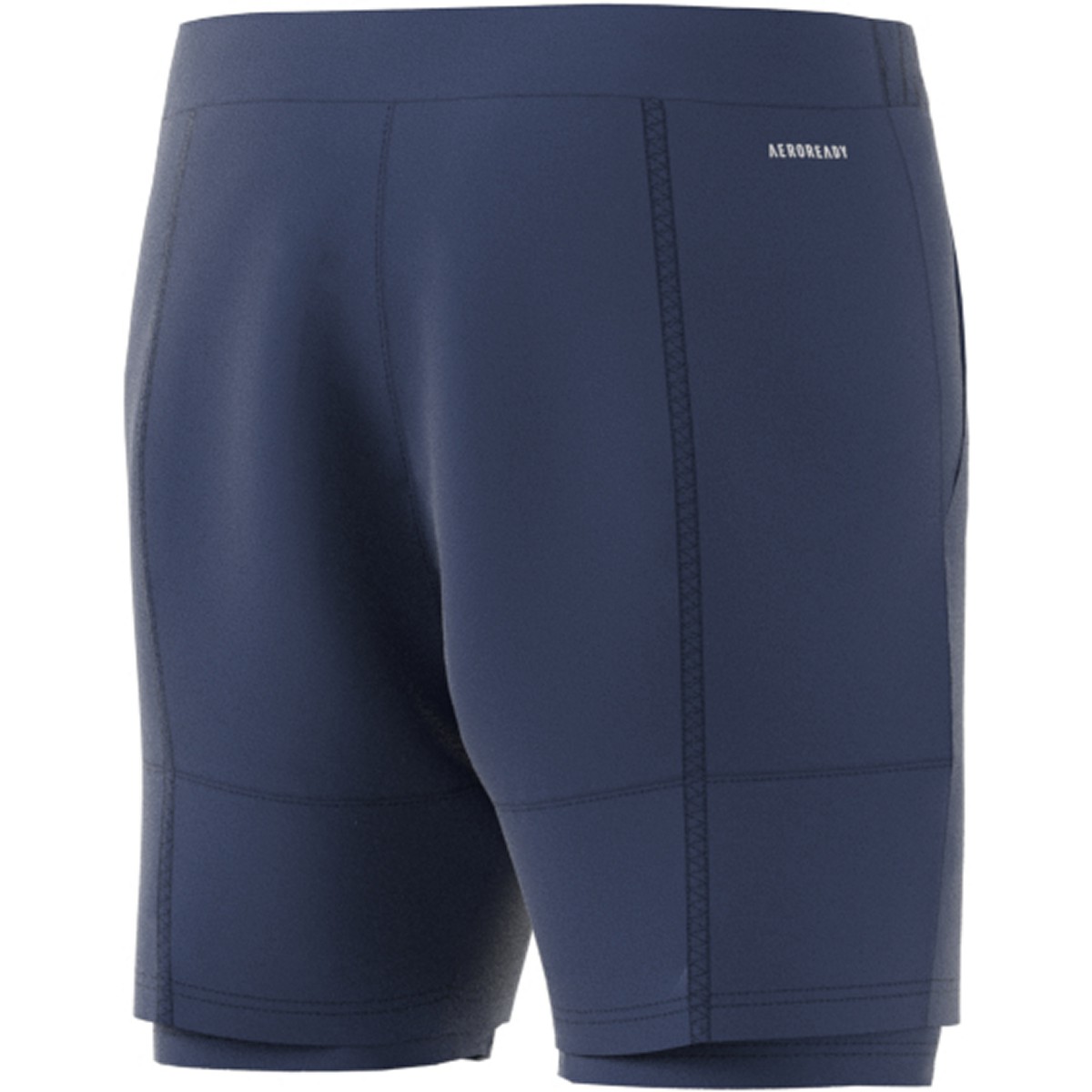 Adidas Men's HEAT.RDY 2in1 7 Inch Tennis Shorts (Tech Indigo/Dash Green)