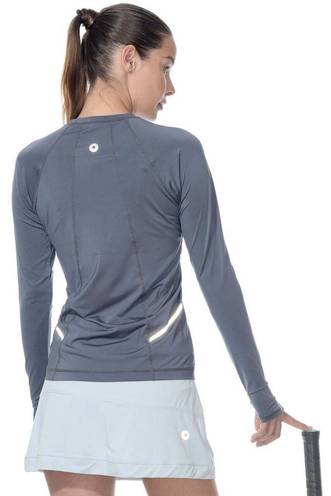 BloqUV Women's Reflective Waist Long Sleeve Sun Protective Athletic Top ...