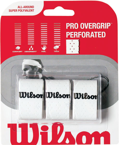 Wilson Pro Overgrip Perforated 3 Pack (Assorted Colors) from Do It Tennis