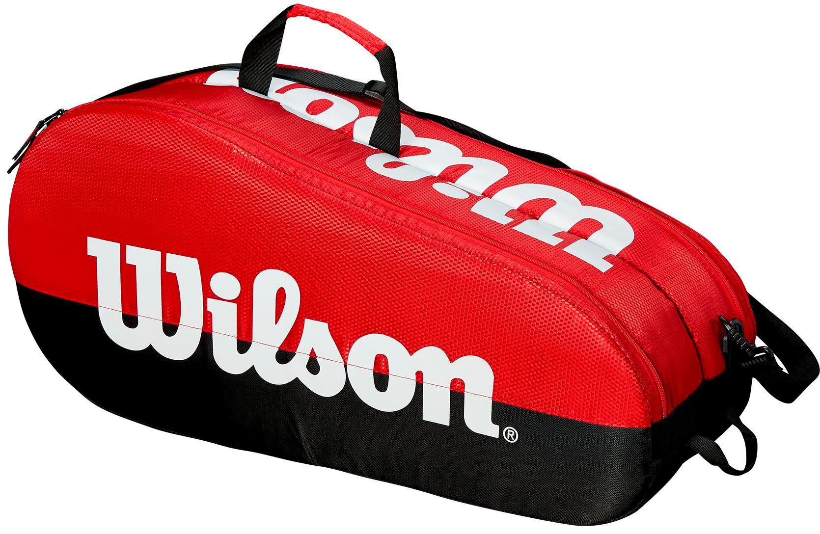 Wilson Team 2 Compartment Tennis Bag (Black/Red)